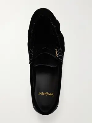 Saint Laurent Le Loafer 05 Suede Loafers - Black