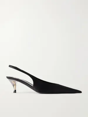 Saint Laurent Fanny Slingback Pumps - Black