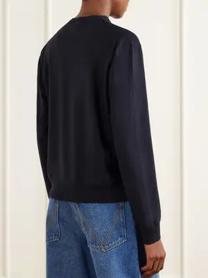 Bottega Veneta Logo-embroidered Wool Cardigan