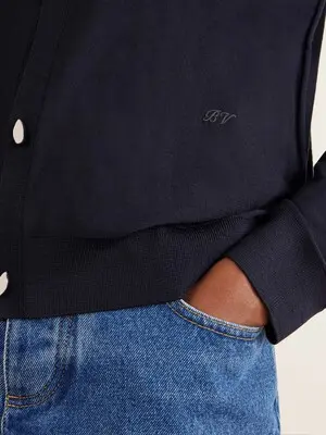 Bottega Veneta Logo-embroidered Wool Cardigan