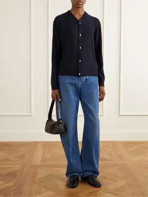 Bottega Veneta Logo-embroidered Wool Cardigan