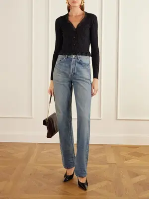 Saint Laurent Ribbed Cardigan