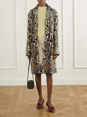 Marni Leopard-jacquard Virgin Wool Coat