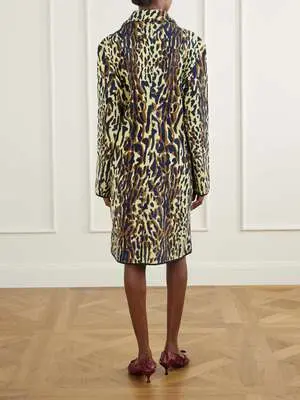 Marni Leopard-jacquard Virgin Wool Coat