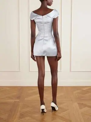 Alexander McQueen Cocktail Satin Mini Dress