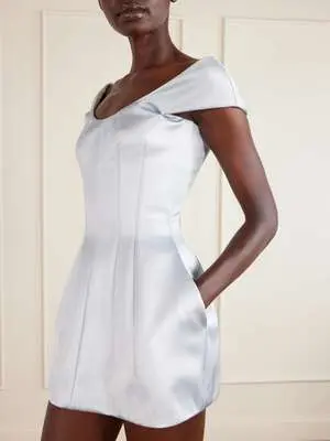 Alexander McQueen Cocktail Satin Mini Dress