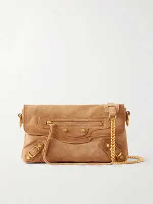 Balenciaga Le City Suede Shoulder Bag - Brown