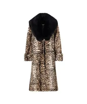 Nour Hammour Nina Tiger-print Shearling Coat - Multi