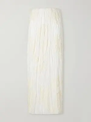 KALLMEYER Embellished Pleated Midi Skirt - Neutrals