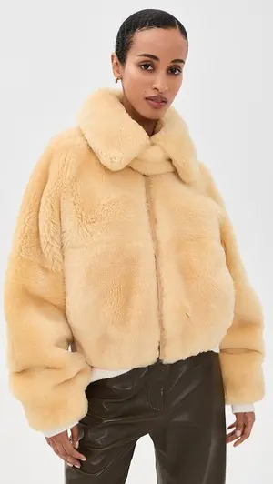 Helmut Lang Shearling Bomber Jacket