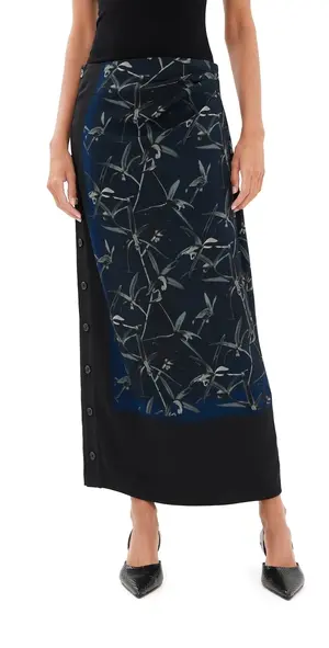Proenza Schouler Anais Printed Skirt - Ink Multi