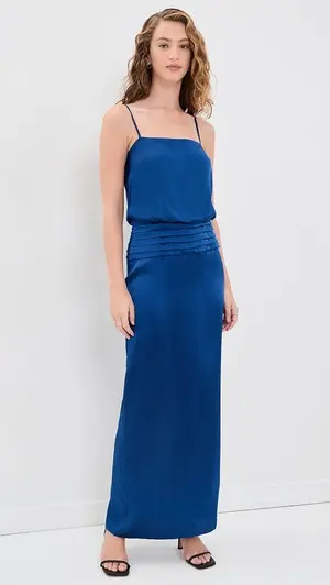 REFORMATION Ofelia Silk Maxi Dress - Caspian