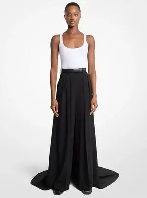 Michael Kors Wool Serge Opera Trousers In Size By - Black