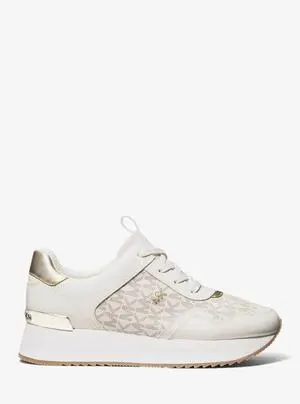 Michael Kors Raina Signature Logo Platform Trainers
