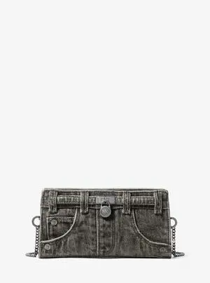 Michael Kors Hamilton Moderne Extra-small Washed Denim Convertible Crossbody Bag In By