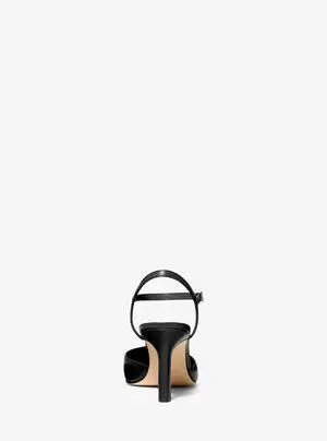 Michael Kors Amara Leather Mid Heel Pump