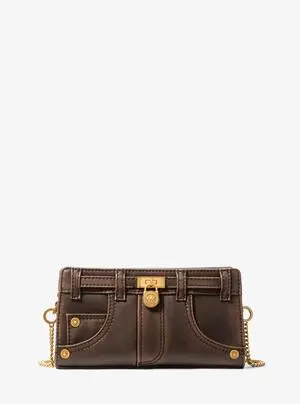 Michael Kors Hamilton Moderne Extra-small Burnished Leather Convertible Crossbody Bag In By