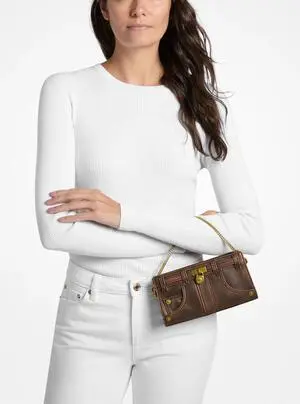 Michael Kors Hamilton Moderne Extra-small Burnished Leather Convertible Crossbody Bag In By