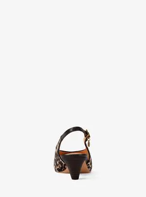 Michael Kors Tonya Leopard Print Calf Hair Slingback Pump