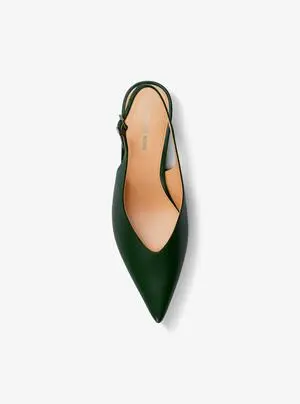 Michael Kors Tonya Leather Slingback Pumps - Green