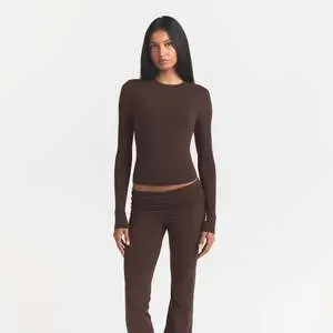 SKIMS Cotton Jersey Long Sleeve T-shirt