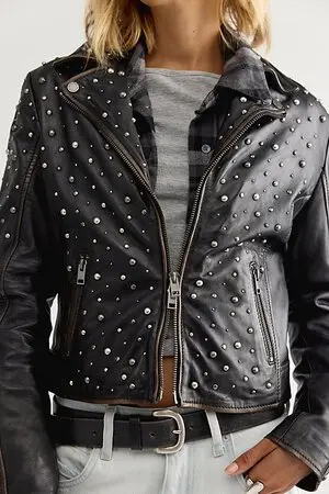 MAURITIUS LEATHER Mauritius Roxanne Leather Moto Jacket