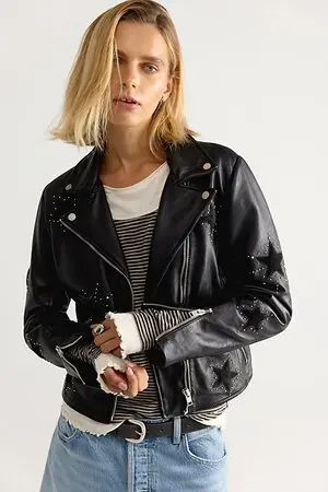 MAURITIUS LEATHER Mauritius Soraya Leather Moto Jacket - Black