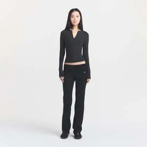 SKIMS Cotton Rib Zip Up Jacket Top