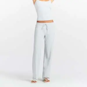 SKIMS Straight Leg Pant | Grey | | Cotton Jersey - Light Heather Grey