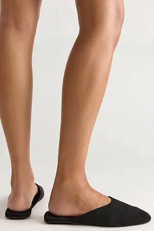 Free People Suede Mules - Black Suede