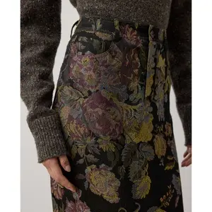 Ralph Lauren Fontaine Floral Jacquard Skirt