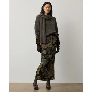 Ralph Lauren Fontaine Floral Jacquard Skirt