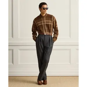 Ralph Lauren Relaxed Fit Plaid Cashmere-blend Sweater