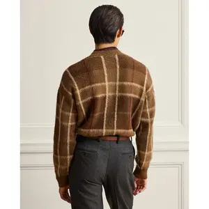 Ralph Lauren Relaxed Fit Plaid Cashmere-blend Sweater