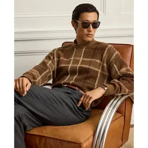 Ralph Lauren Relaxed Fit Plaid Cashmere-blend Sweater