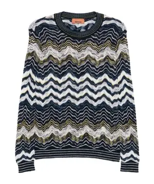Missoni Wave Knit Crewneck Sweater
