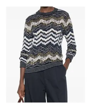 Missoni Wave Knit Crewneck Sweater