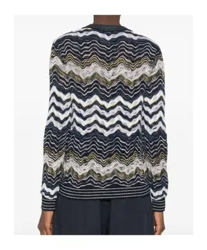 Missoni Wave Knit Crewneck Sweater