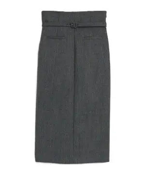 AMI Paris Straight-cut Skirt With Belted Waist