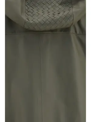 Bottega Veneta Lightweight Nappa Leather Jacket With Intrecciato Hood