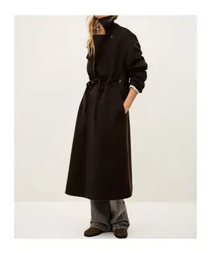 Ba&sh Belted Long Sleeve Coat