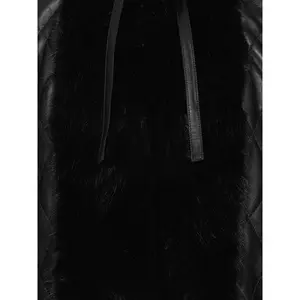 ROTATE BY BIRGER CHRISTENSEN Faux Fur Trimmed Leather Jacket