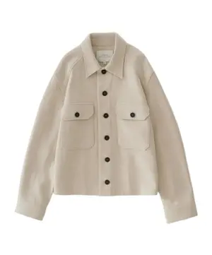 Studio Nicholson Cropped Utility Shirt Jacket With Raglan Sleeves