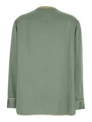 FORTE_FORTE Trimmed Jacket - Green