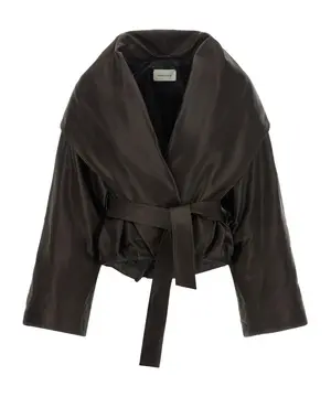 Magda Butrym Long-sleeve Leather Jacket