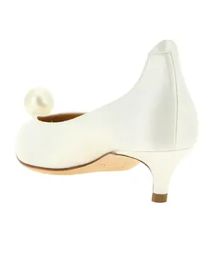 Magda Butrym Pearl Embellished Satin Pumps