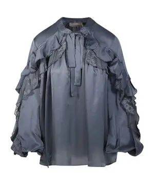 Zimmermann Ruffled Long-sleeve Top