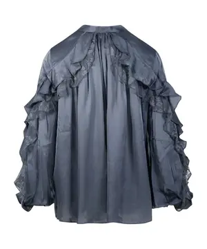 Zimmermann Ruffled Long-sleeve Top