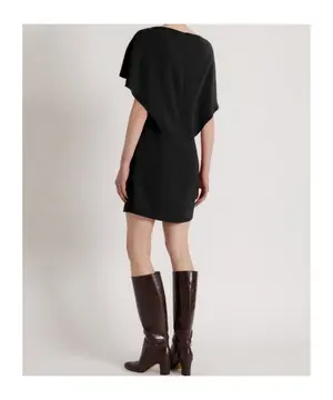 Alberta Ferretti Short Cape Dress