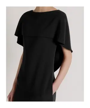 Alberta Ferretti Short Cape Dress